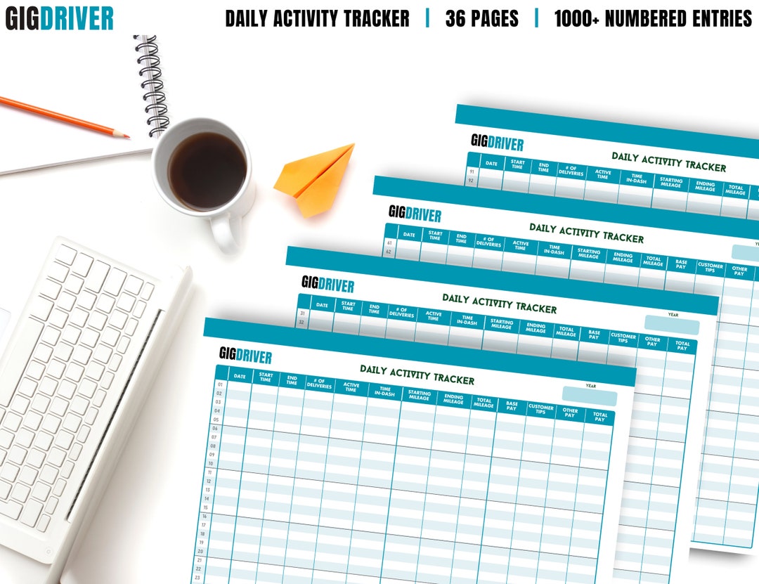 Printable Daily Activity Tracker, Digital Daily Activity Tracker ...