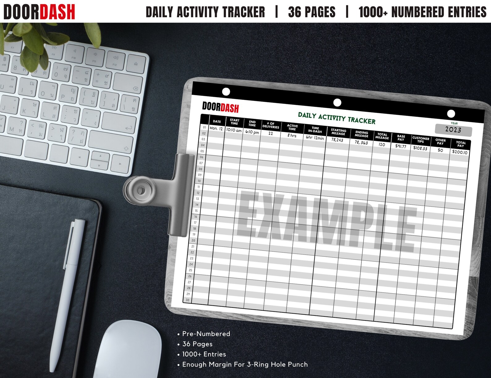 Printable Daily Activity Tracker, Digital Daily Activity Tracker ...