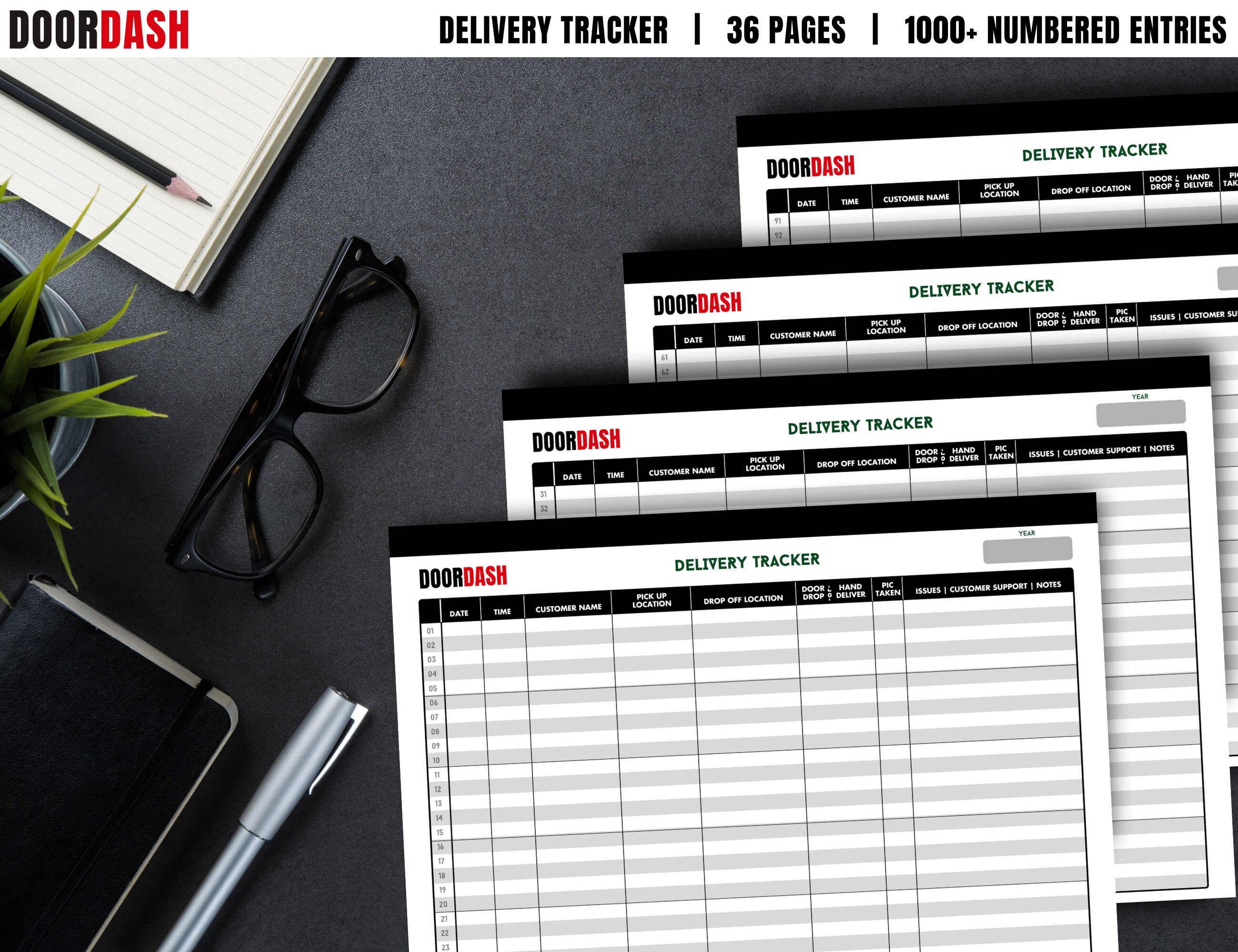 Printable Delivery Tracker, Customer Tracking Template, Delivery ...