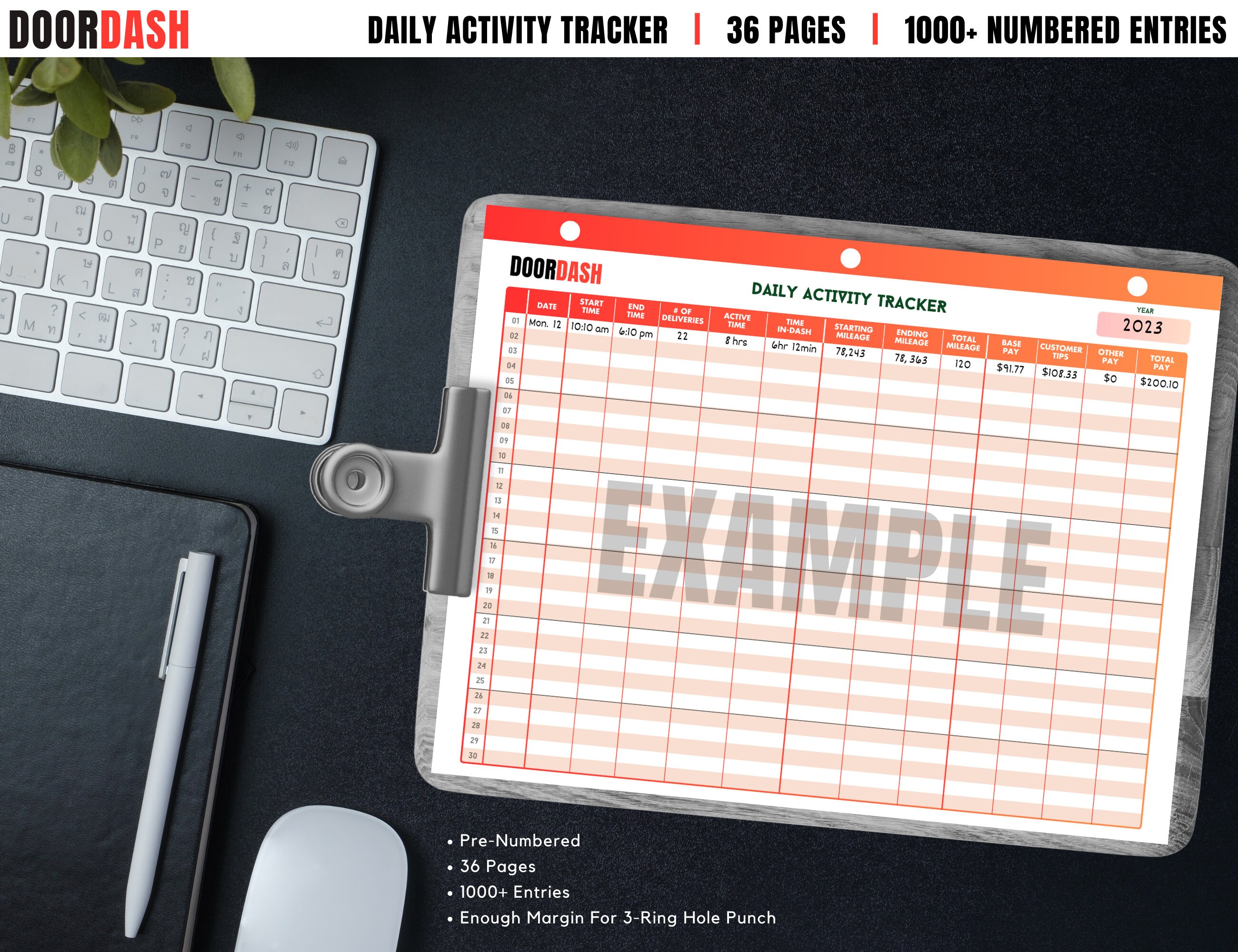 Printable Daily Activity Tracker, Digital Daily Activity Tracker ...