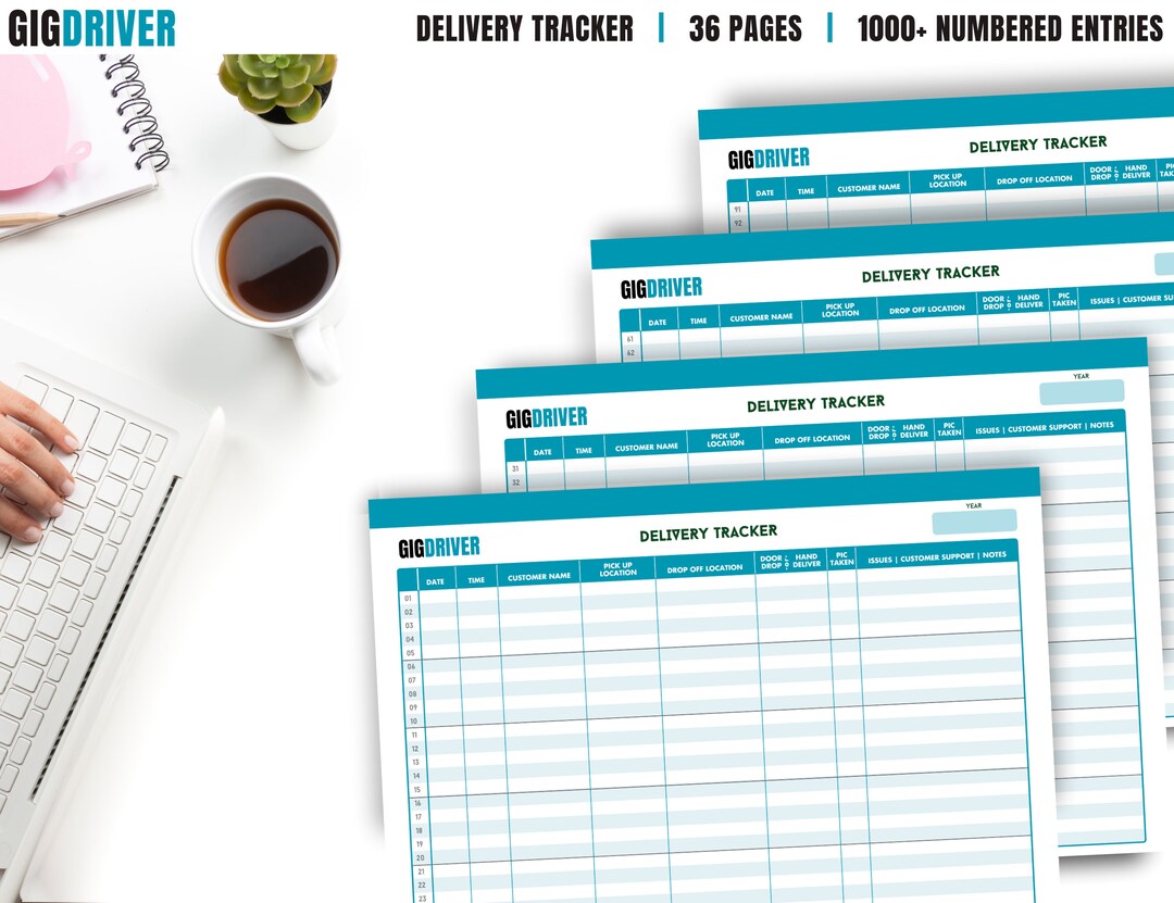Printable Delivery Tracker, Customer Tracking Template, Delivery ...