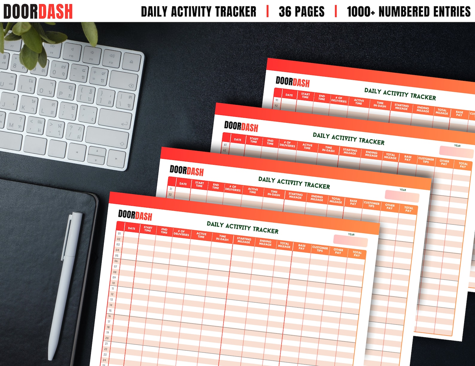 Printable Daily Activity Tracker, Digital Daily Activity Tracker ...