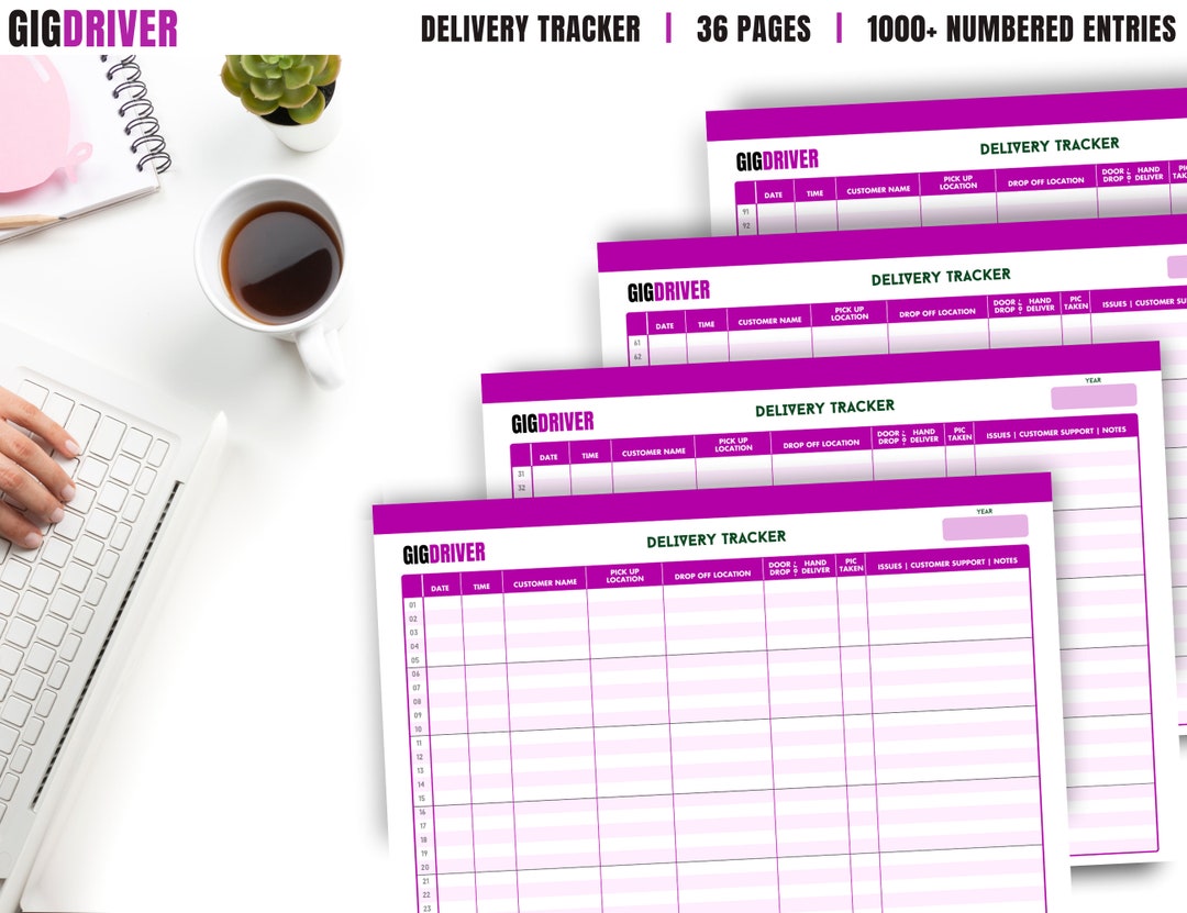 Printable Delivery Tracker, Customer Tracking Template, Delivery ...