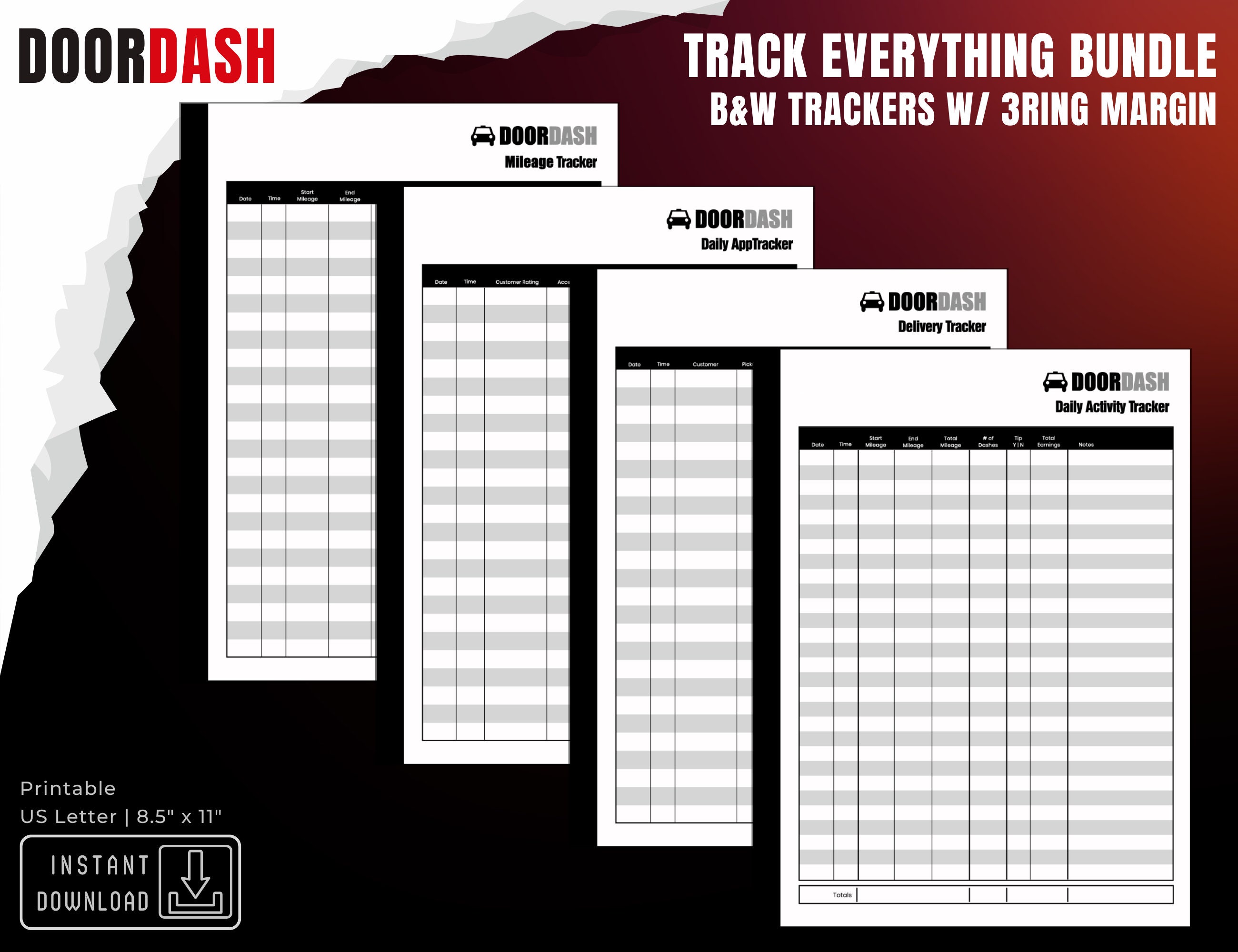 Printable Tracking Template Bundle Digital Tracking - Etsy