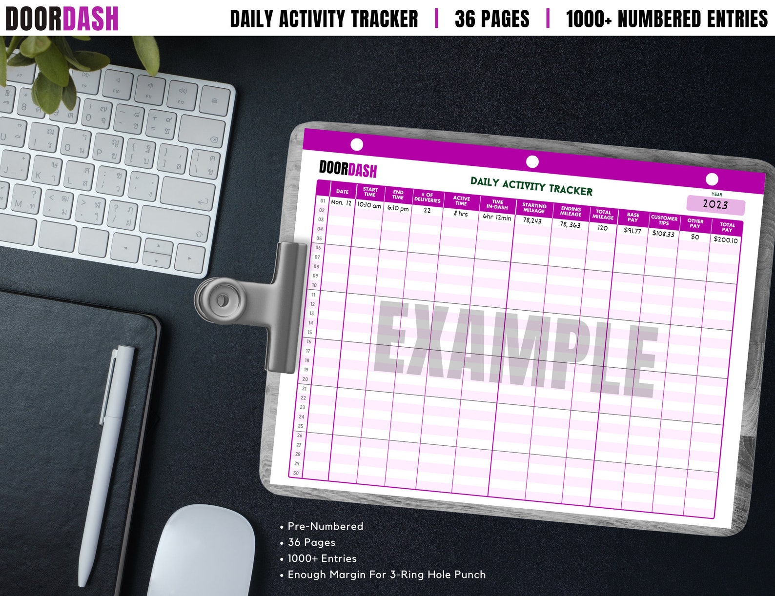 Printable Daily Activity Tracker, Digital Daily Activity Tracker ...