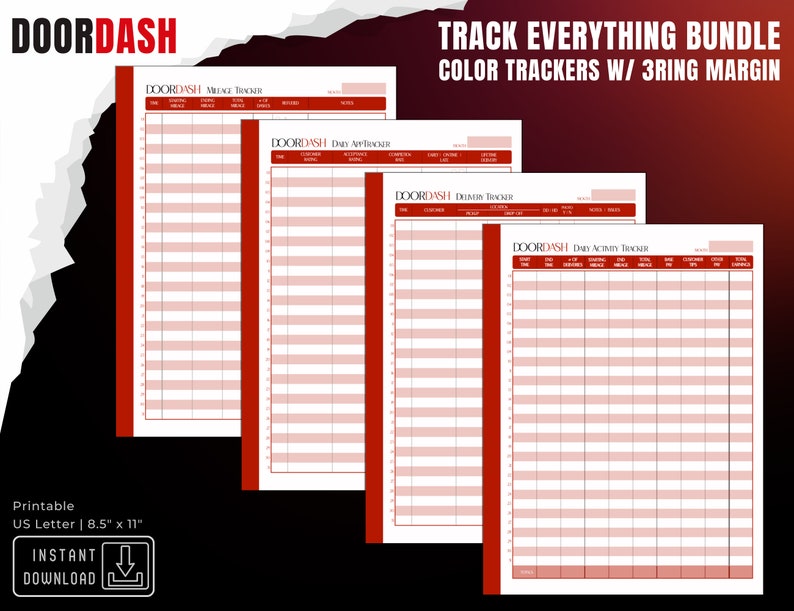 Printable Tracking Templates Bundle, Digital Tracking Templates ...