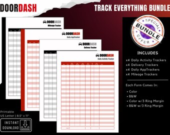 Printable Tracking Templates Bundle, Digital Tracking Templates ...