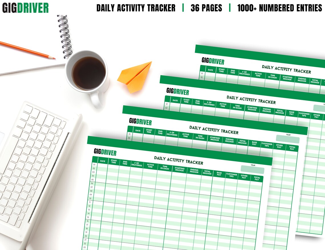 Printable Daily Activity Tracker, Digital Daily Activity Tracker ...