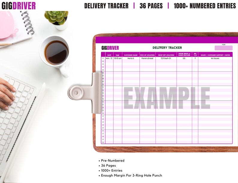 Printable Delivery Tracker Customer Tracking Template - Etsy