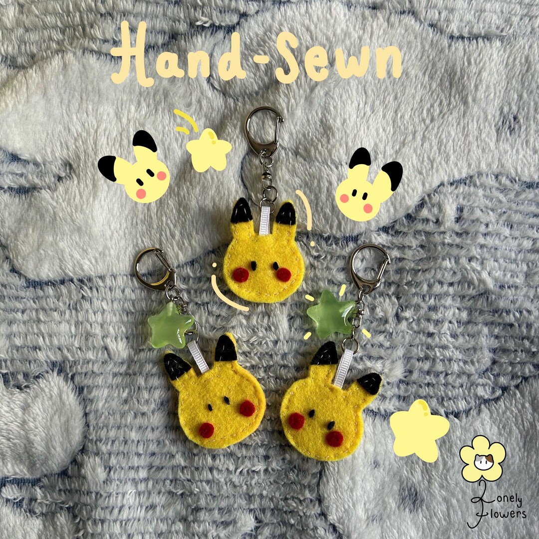 Pika Inspired Felt Hand-sewn Keychain - Etsy