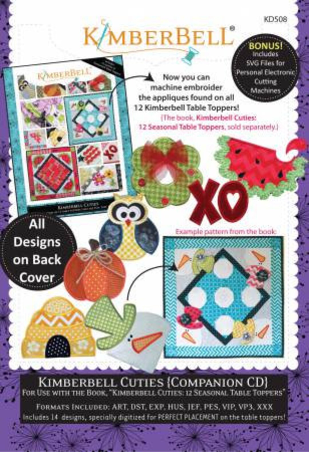 Kimberbell Cuties Companion Machine Embroidery CD KD508 - Etsy