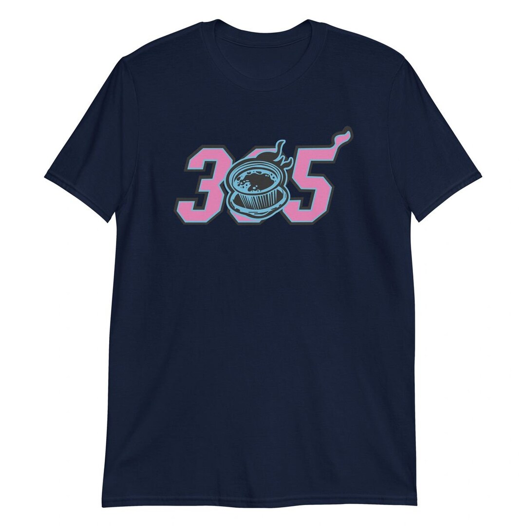 305 Cafecito Miami Heat Miami Vice T-shirt Navy Blue - Etsy