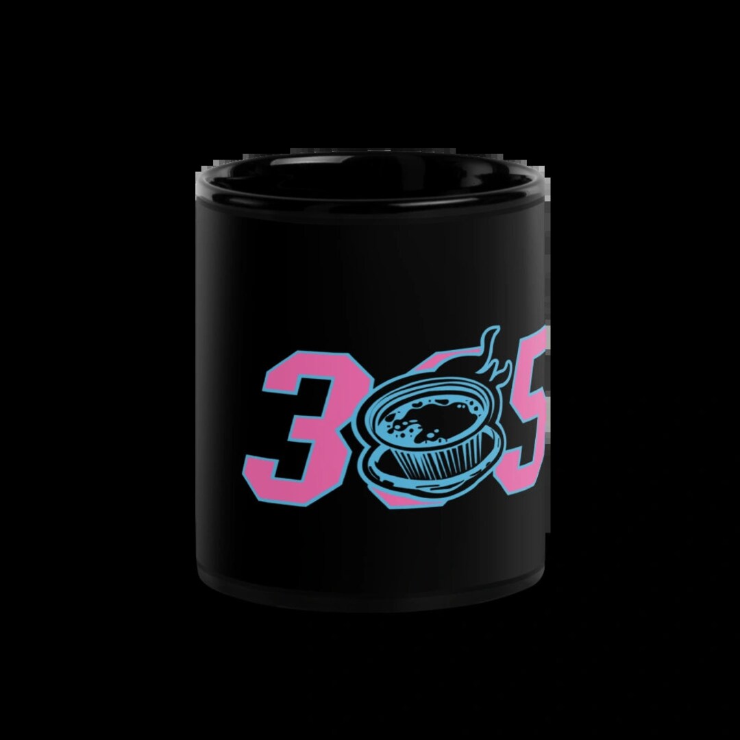 305 Cafecito Miami Heat Miami Vice Black Coffee Mug - Etsy