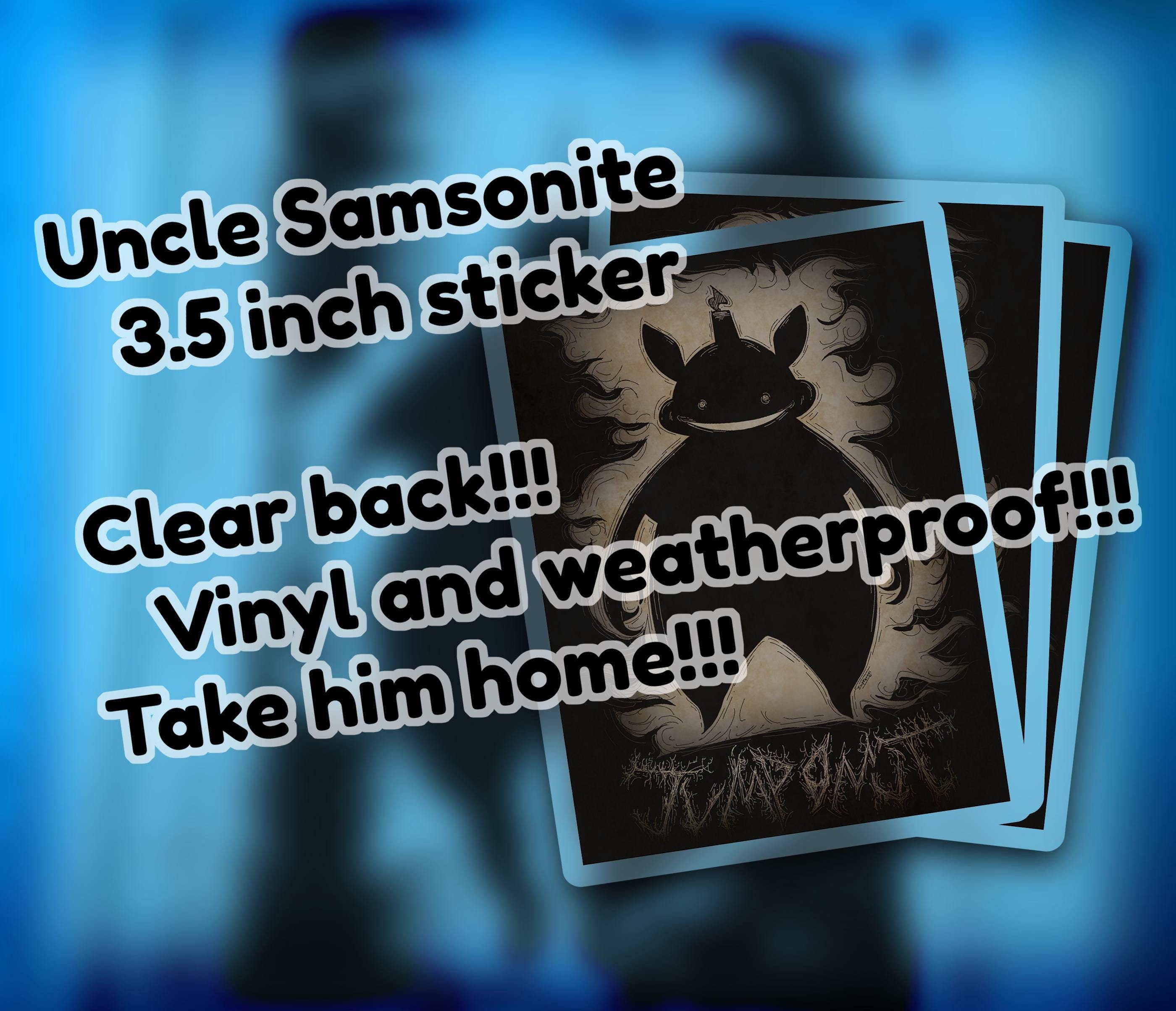 IN STOCK Uncle Samsonite Old Ones Book Sticker 3.5 Inch Vinyl Clear ...