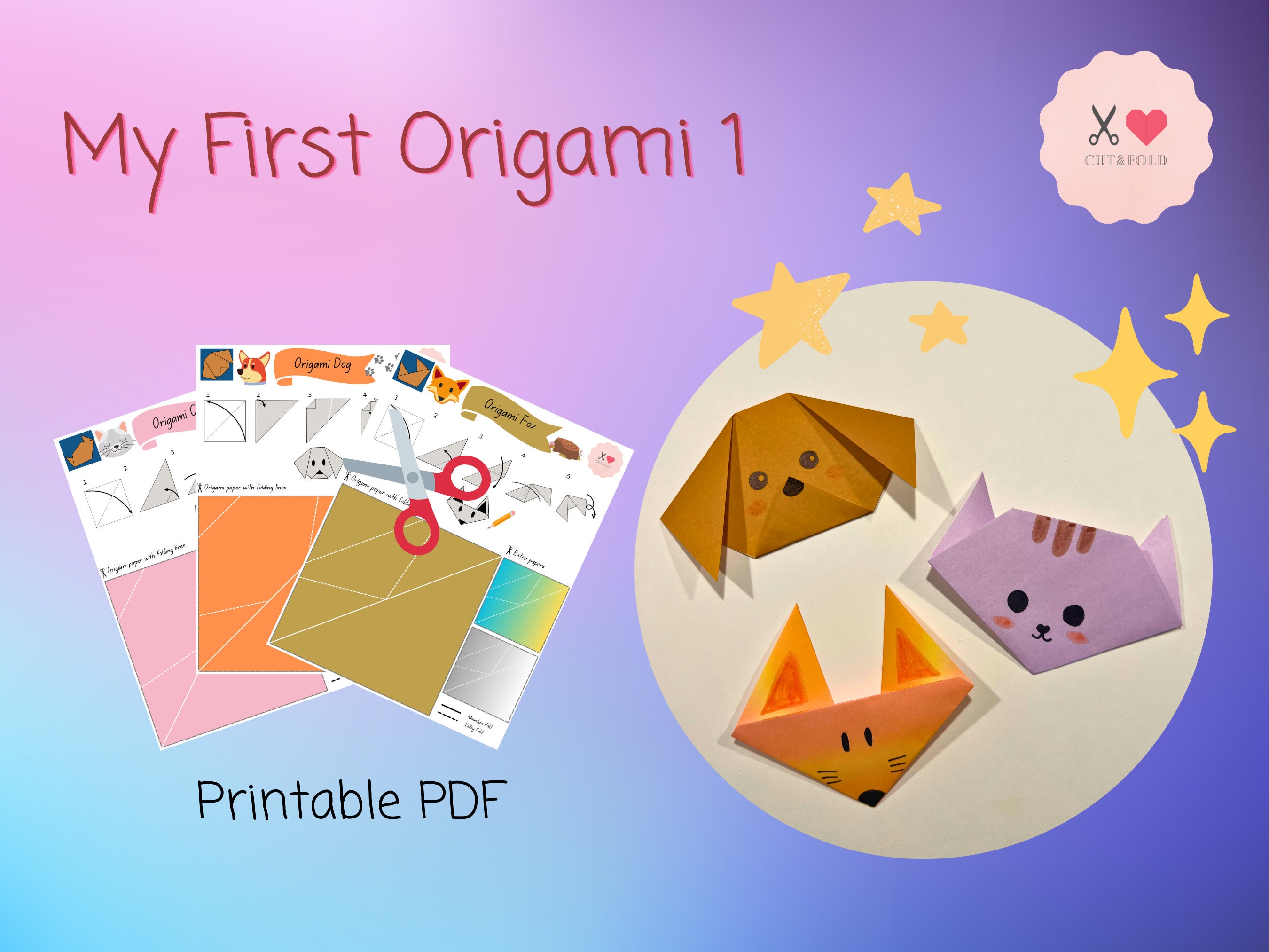 My First Origami 1 Printable PDF for Age 3 With Step by Step ...