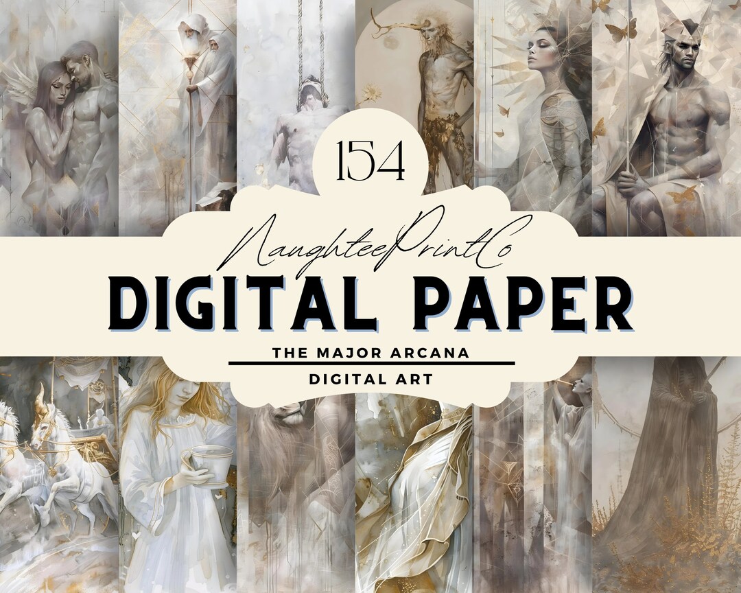 Digital Paper, the Major Arcana Spectral, Journal, Scrapbook, Fantasy ...