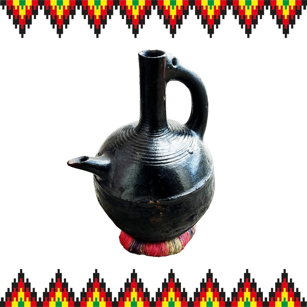 Authentic Jebena Gurage Ethiopian Coffee Pot, Handmade Ethiopian ...