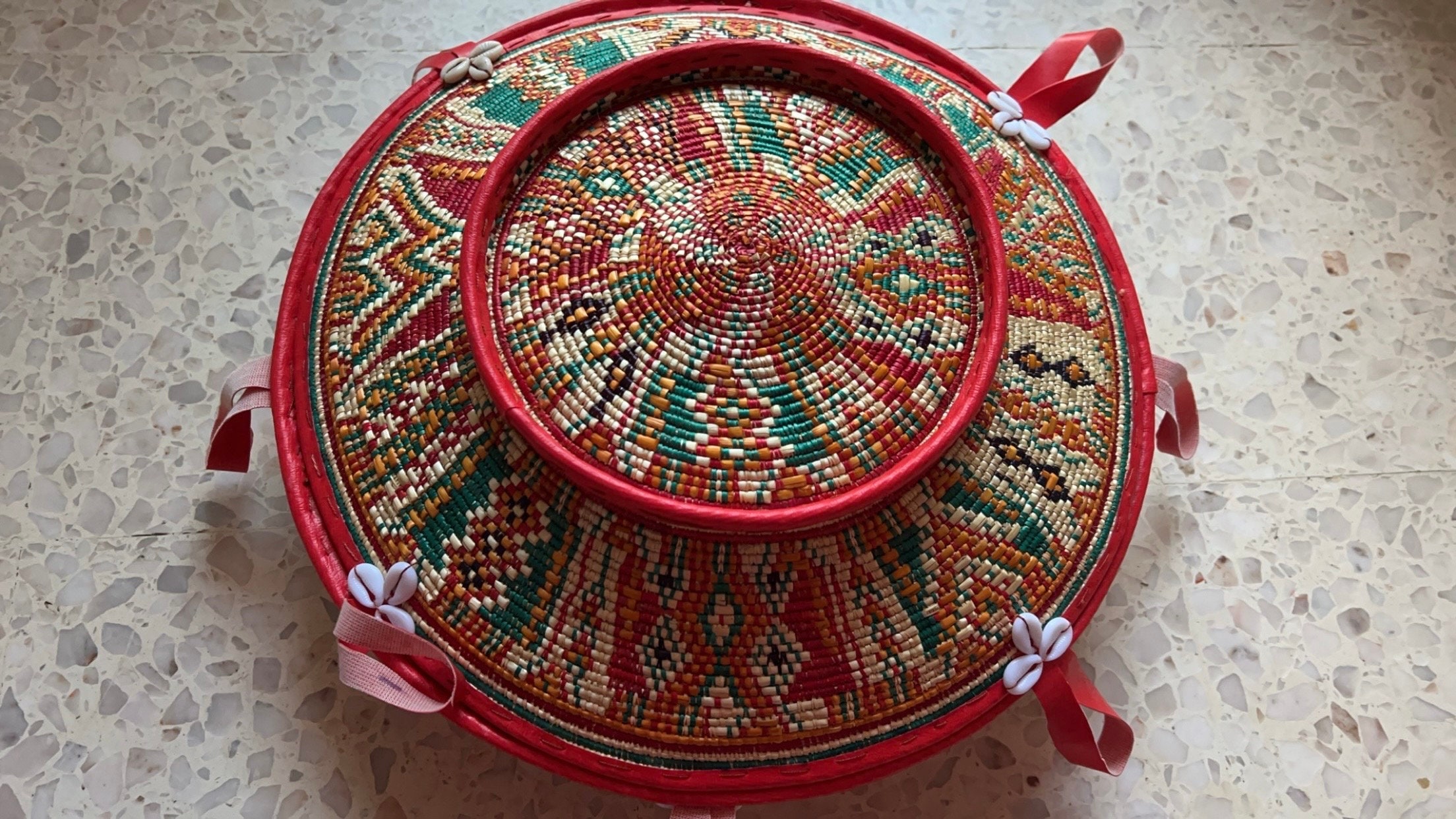 Set of 2 Ethiopian Harari Wall Baskets - Etsy