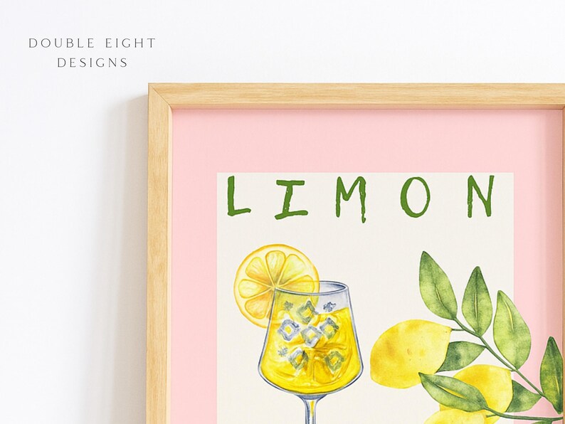 Limoncello Wall Art | Italian Kitchen Decor | Bar Print Digital ...