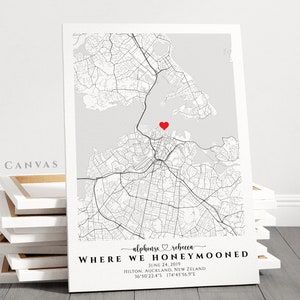 Custom Where We Met Map, Where It All Began, Birthday Gift, GPS ...