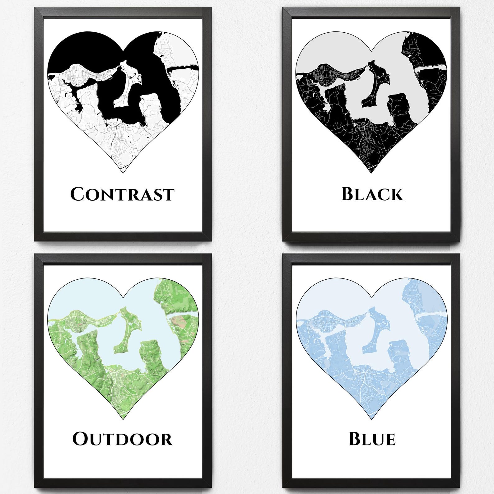 Custom Engagement Map With Frame, Engagement Gift for Couple, Where She ...