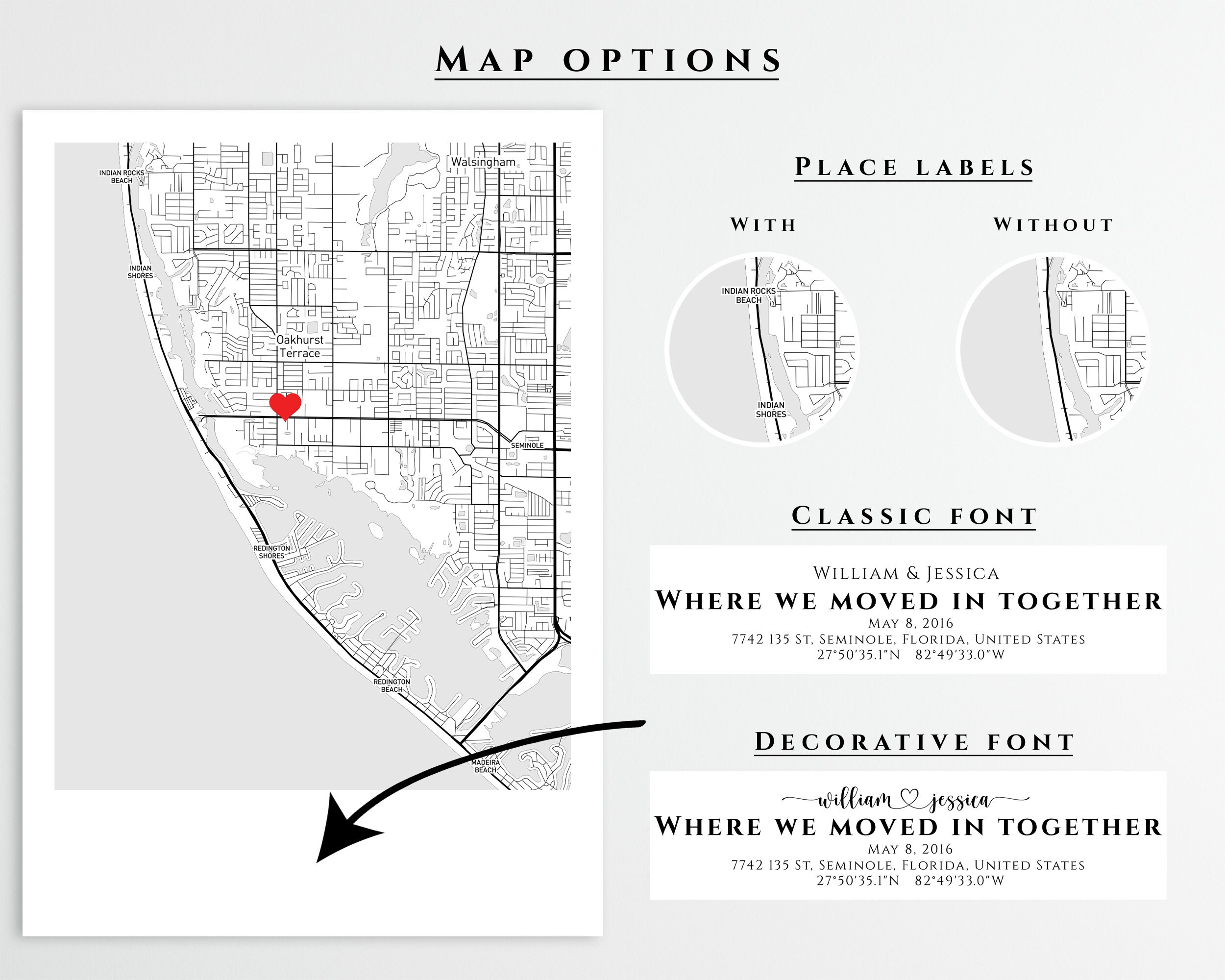 Custom Where It All Began Map, Personalized First Date Map, Where We ...