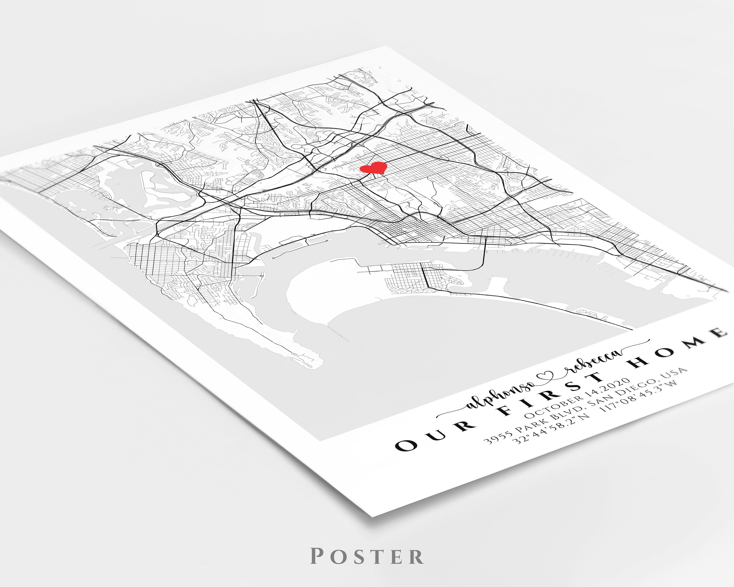 Mapa personalizado de dónde nos conocimos Dónde empezó todo - Etsy España