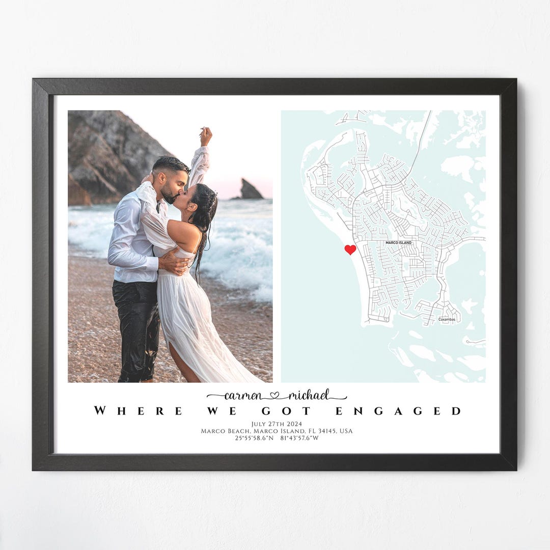 Where We Got Engaged, Personalized Engagement Gift for Couple Unique ...
