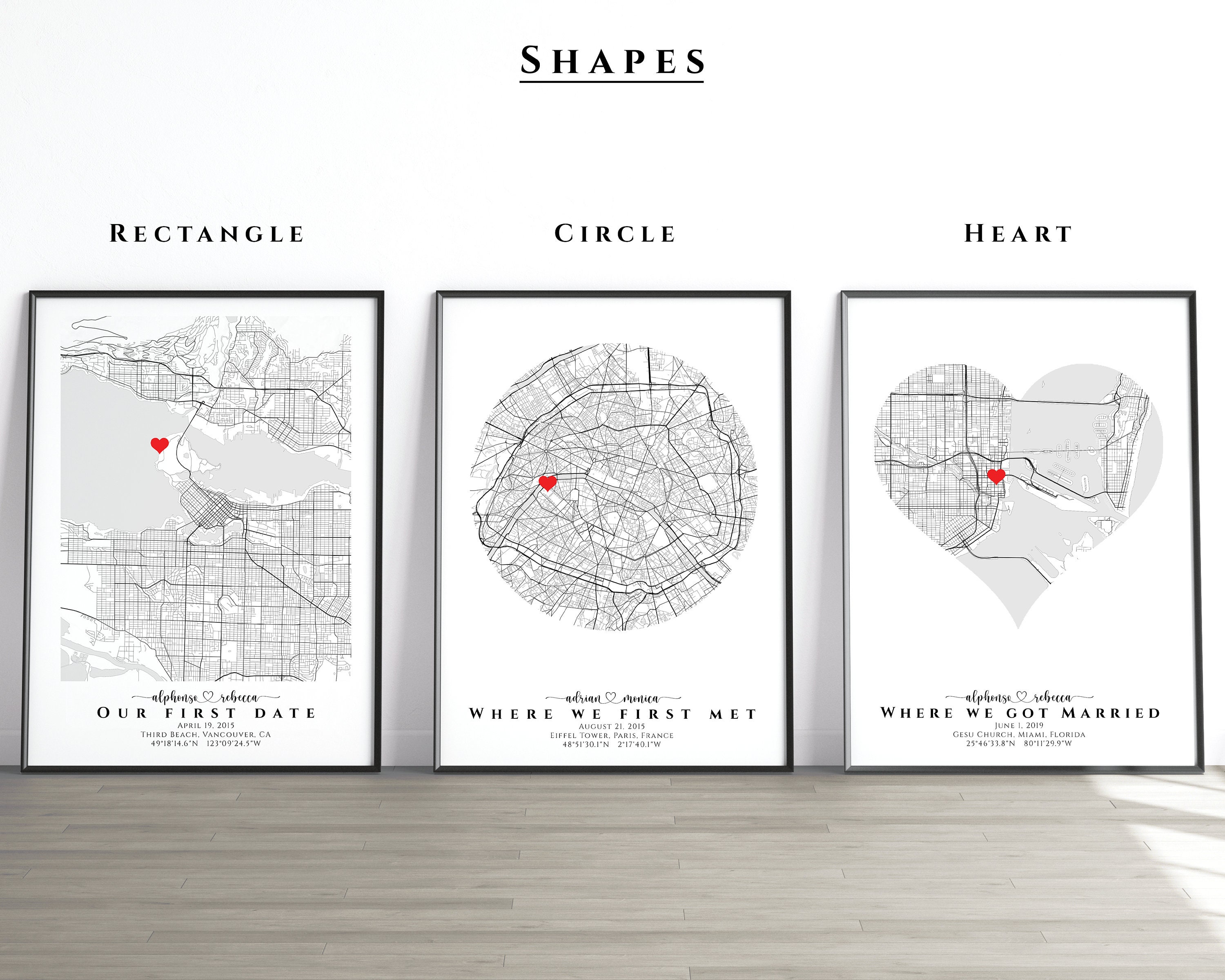 Custom Where It All Began Map, Personalized First Date Map, Where We ...