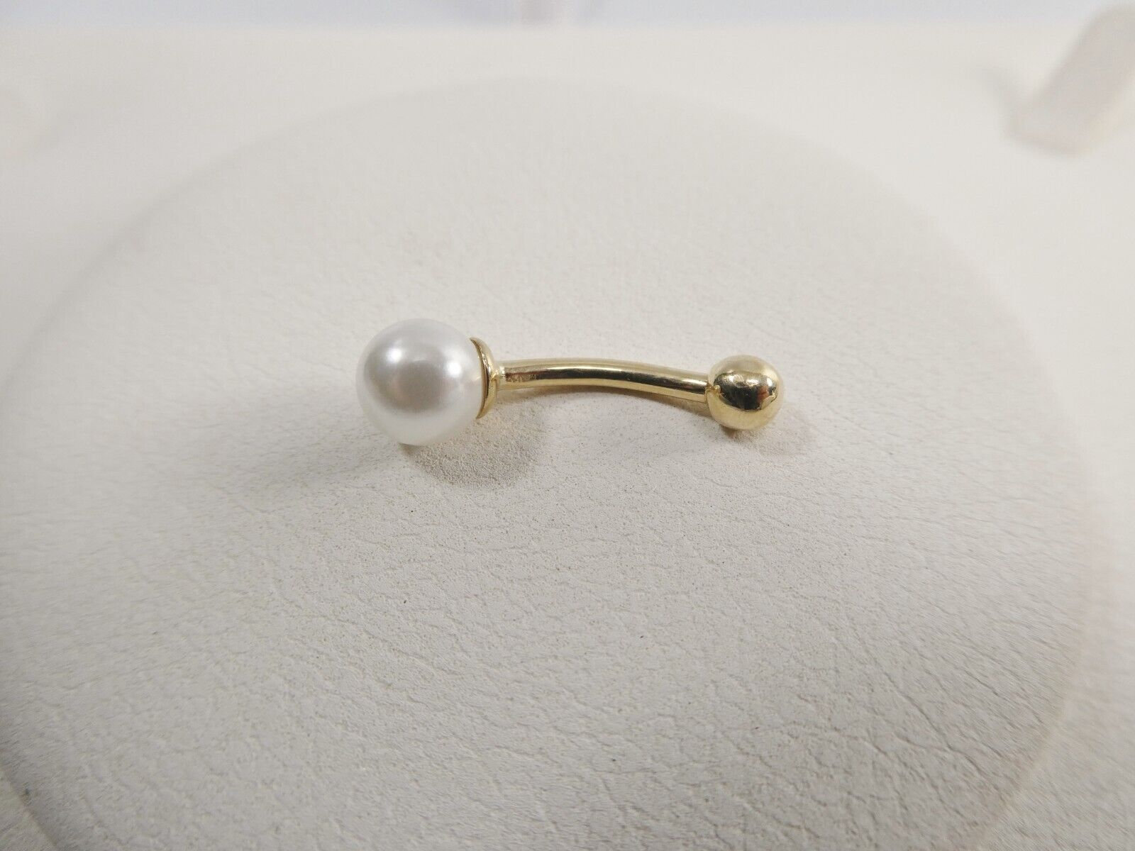 Round FRESH WATER PEARL Belly Button Ring Body Jewelry June - Etsy