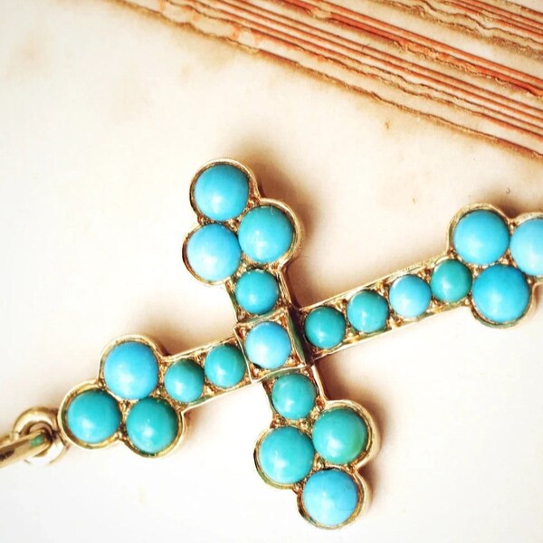Turquoise Cross - Etsy