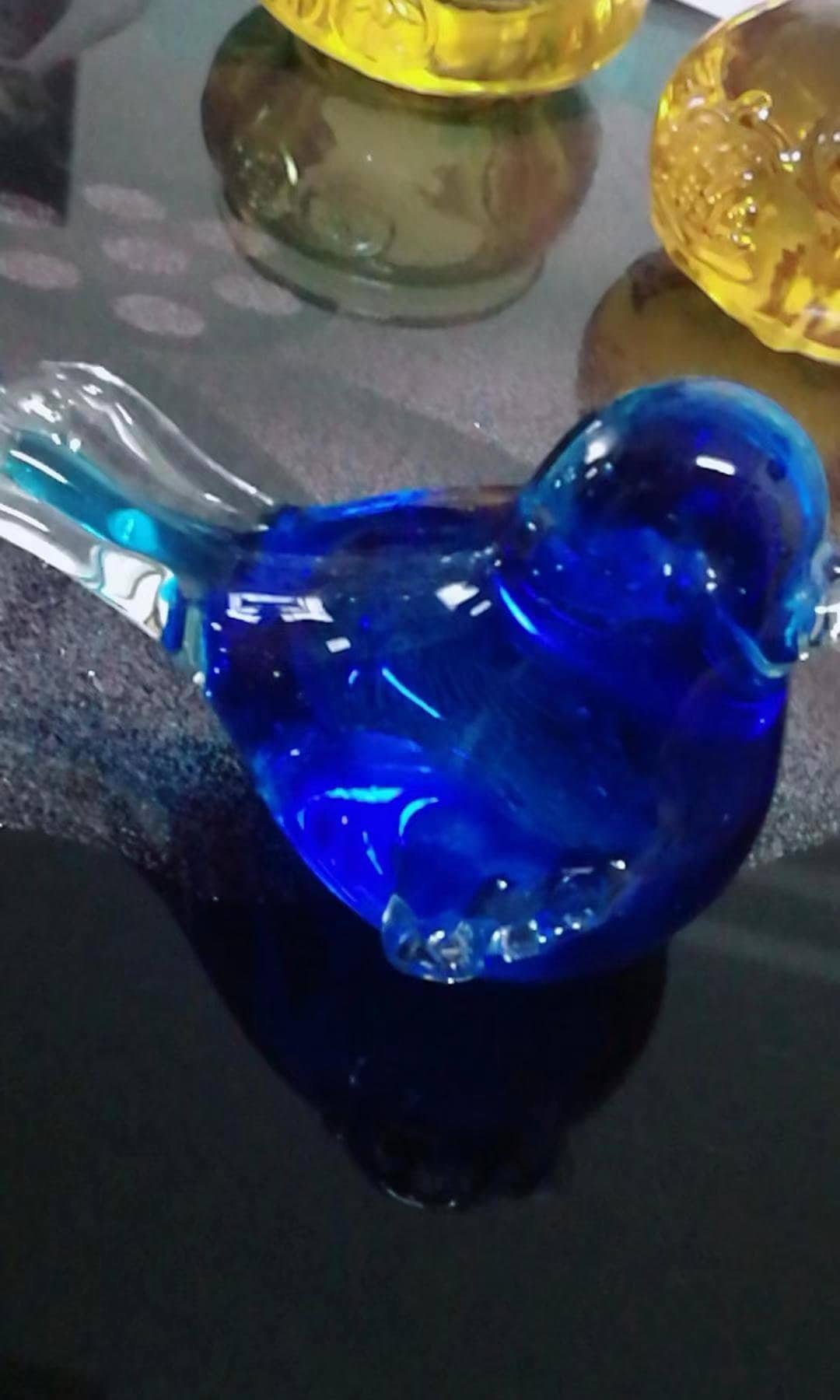 Glass Bird Hand Blown Glass Bird Figurine Glass Bird Ornament Art Glass Bird Sculpture Glass