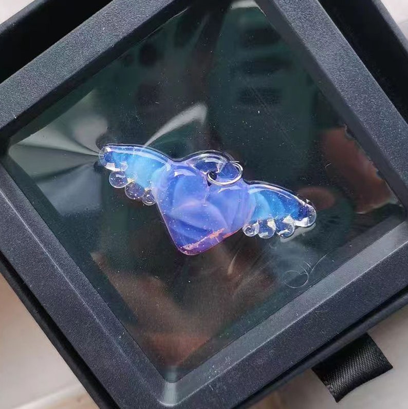 Angel Heart Glass Pendant,100% Hand Crafted the Angel Heart,creative ...