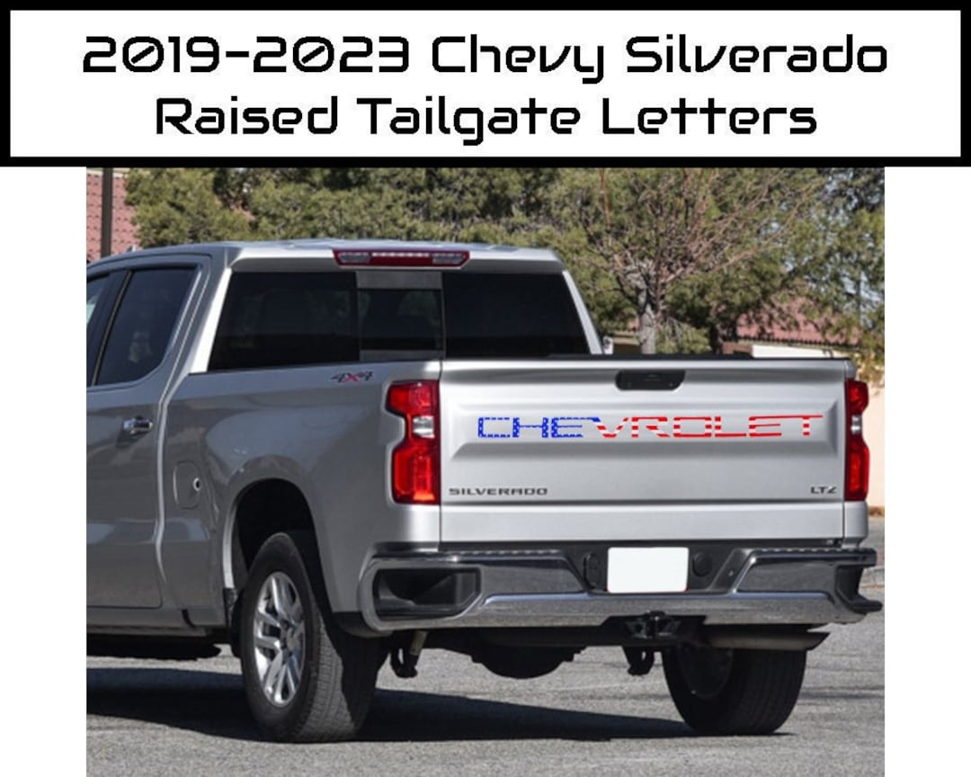 2019+ Silverado Tailgate Decal, 3D Raised Tailgate Letters, for 2019 ...