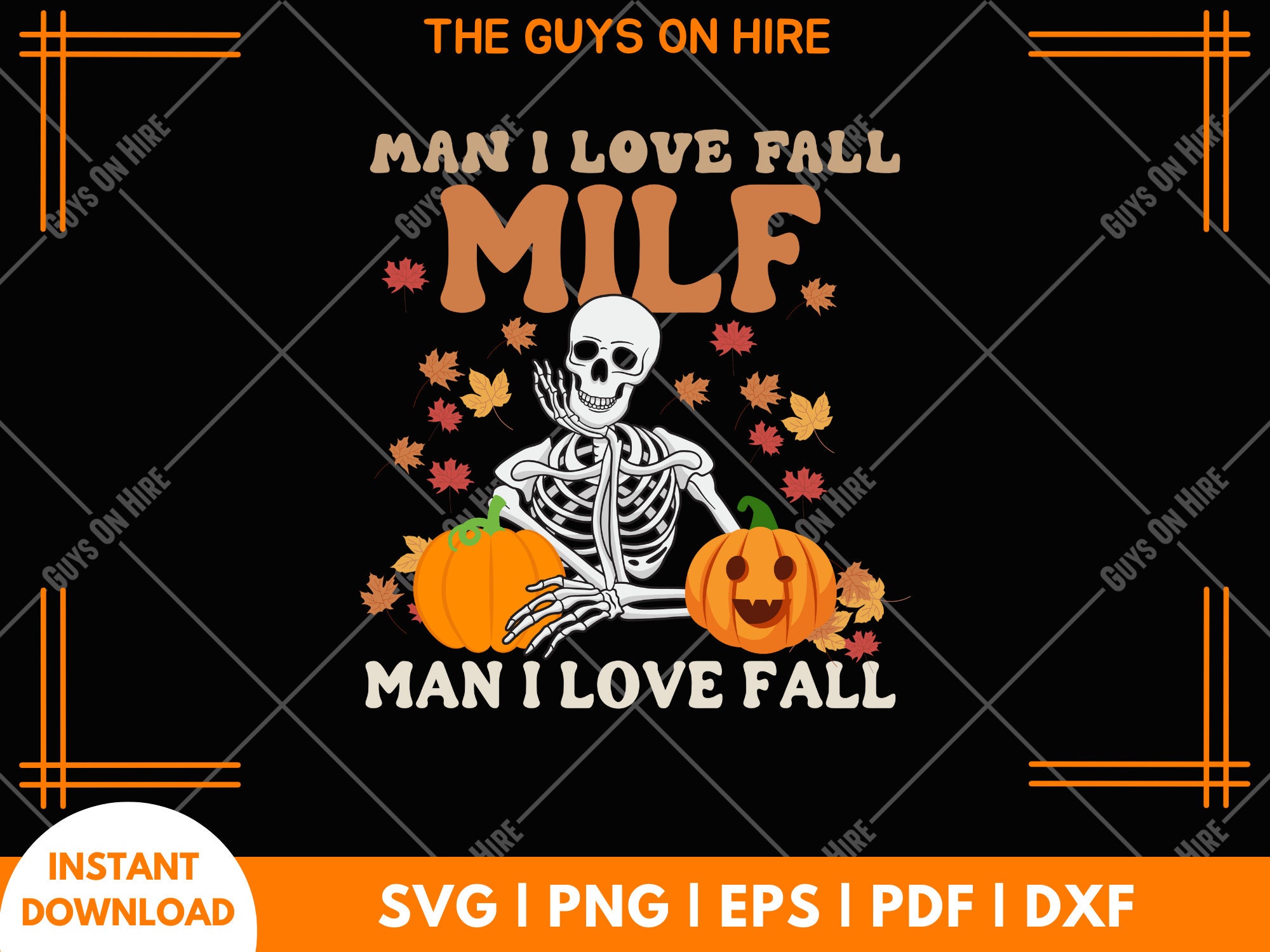 Man I Love Fall Milf Silhouette Files PNG Instant Download Png for ...