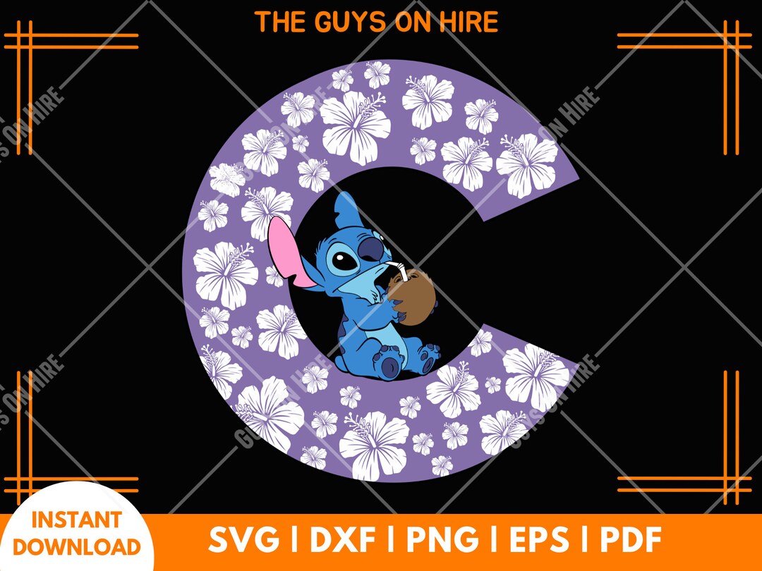 Stitch SVG, C Letter Svg Png, Cut File Silhouette Stitch Layered Svg ...