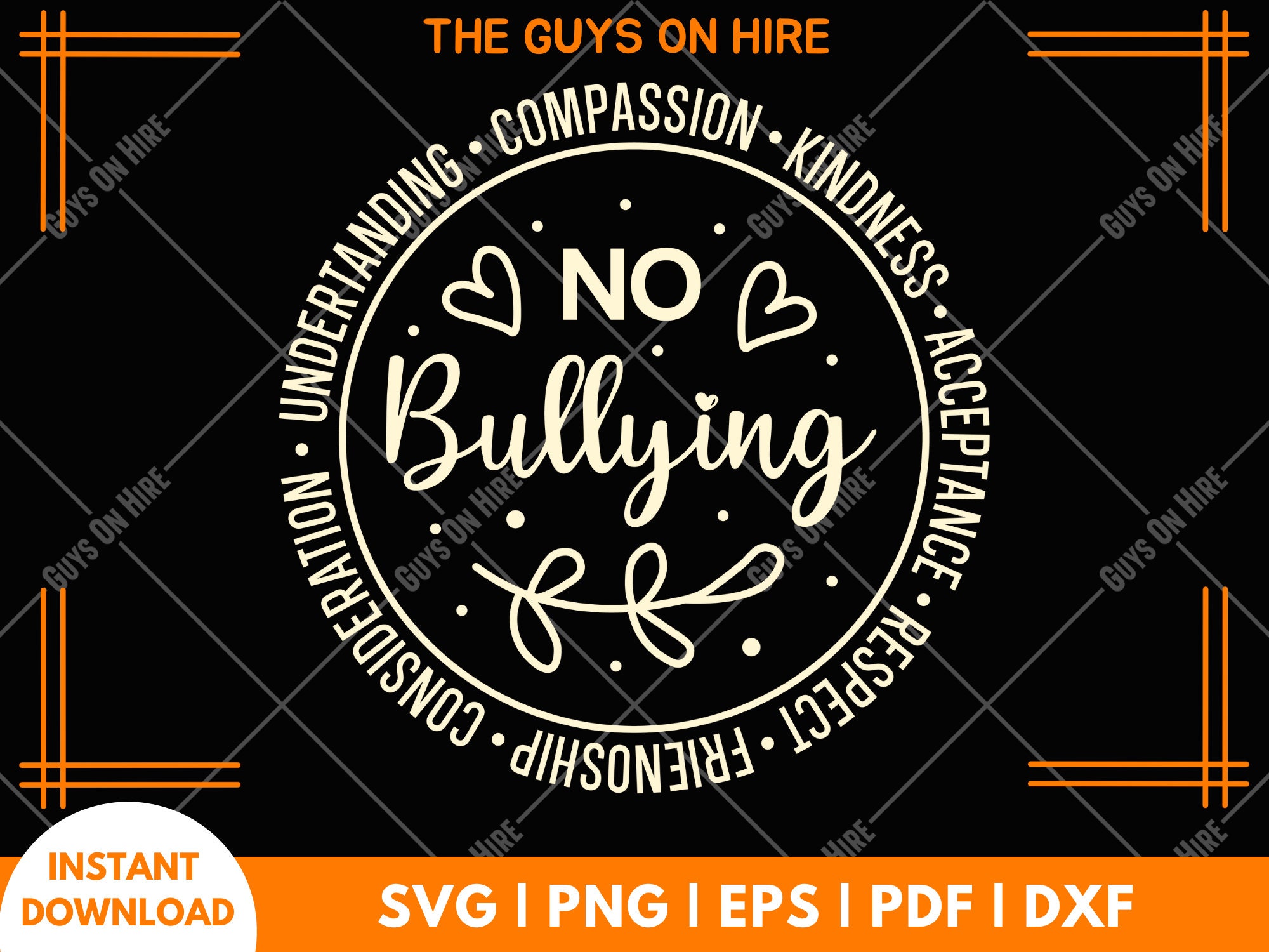 No Bullying Svg,cut Files, Cricut Svg, Svg Quotes, Silhouette Dxf ...