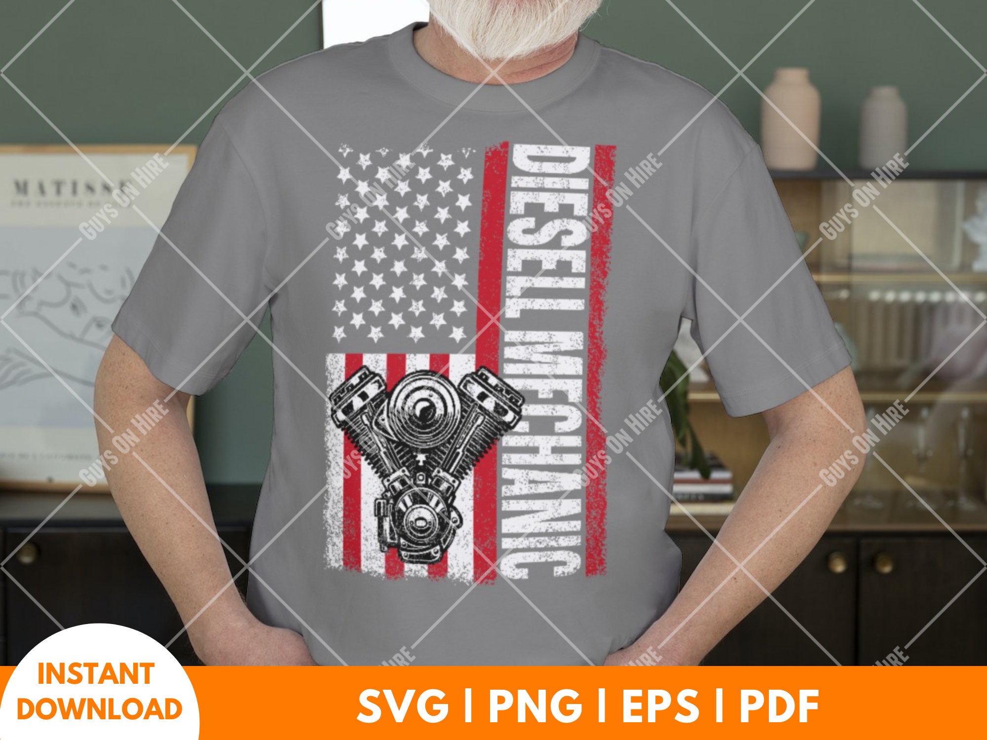 Mechanic SVG PNG Usa Flag I'm a Mechanic Sublimation Print Design EPS ...