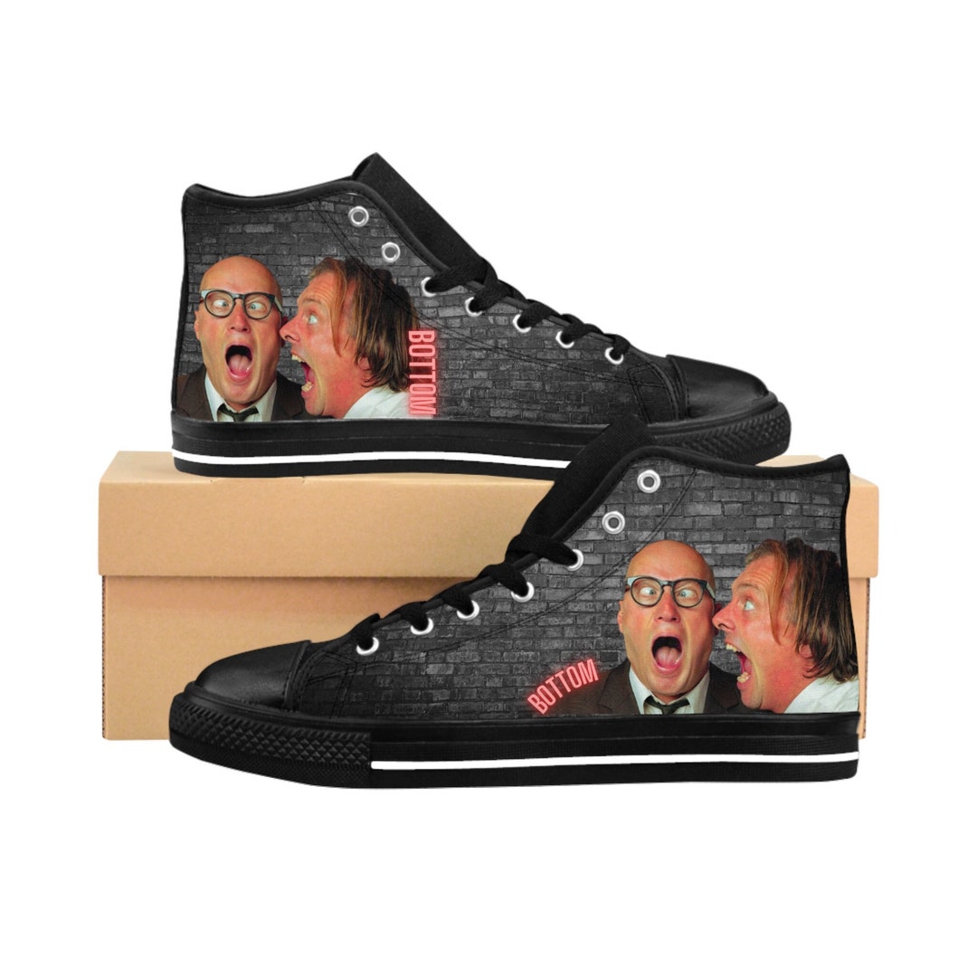BOTTOM Black and White, Tribute Shoes,bottom Rik Mayall,britishtv,sh ...
