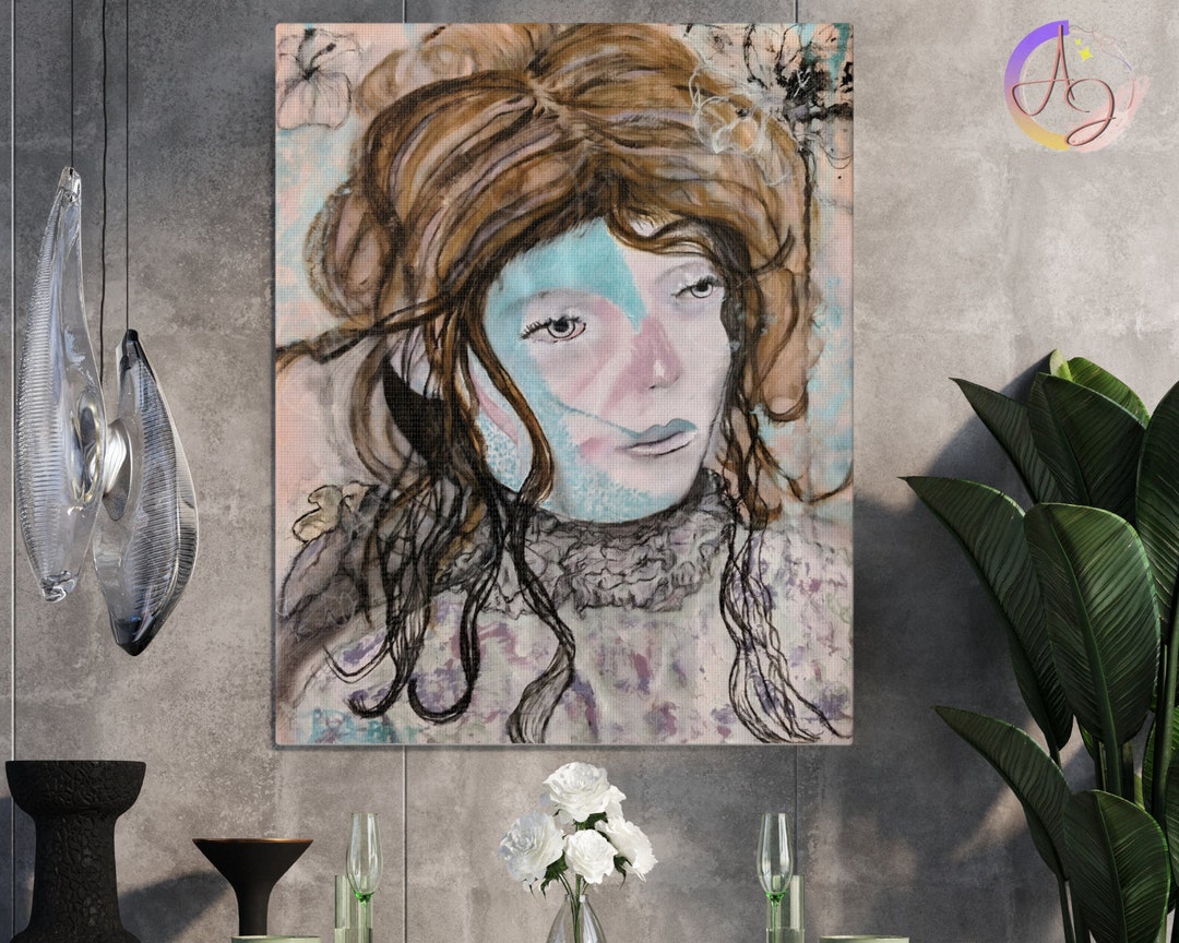 Guardian Canvas Wall Art Painting Print, Abstract Woman Portrait ...