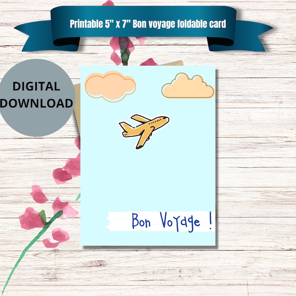 Printable Bon Voyage Card - Etsy