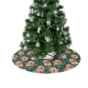 Golden Retriever Christmas Tree Skirts | Golden Retriever Golden ...