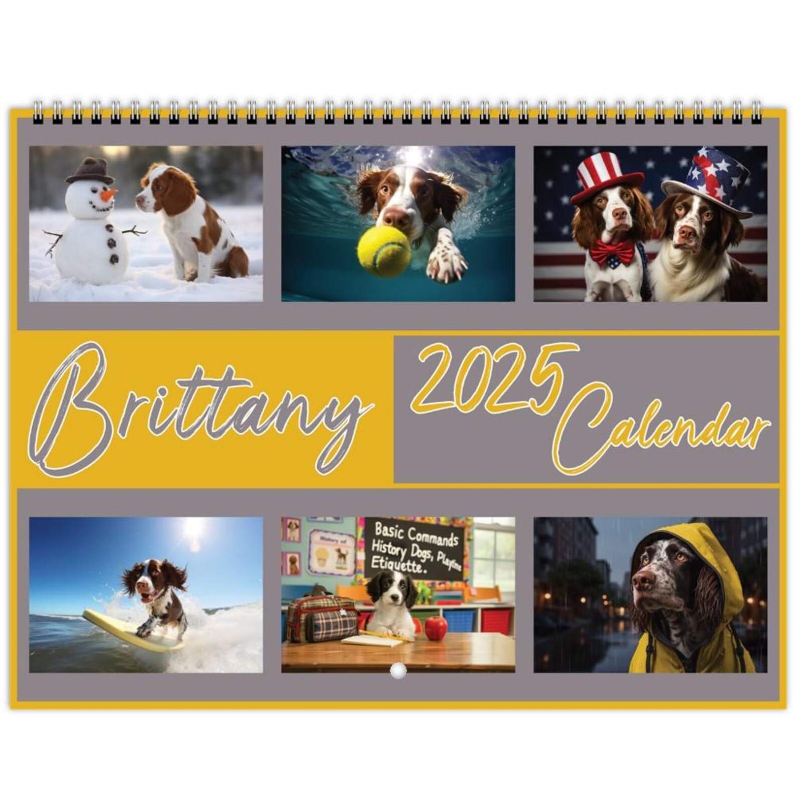 Brittany Calendar 2025 | Brittany Spaniel Wall Calendar | Dog Wall ...