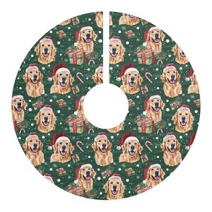 Golden Retriever Christmas Tree Skirts | Golden Retriever Golden ...