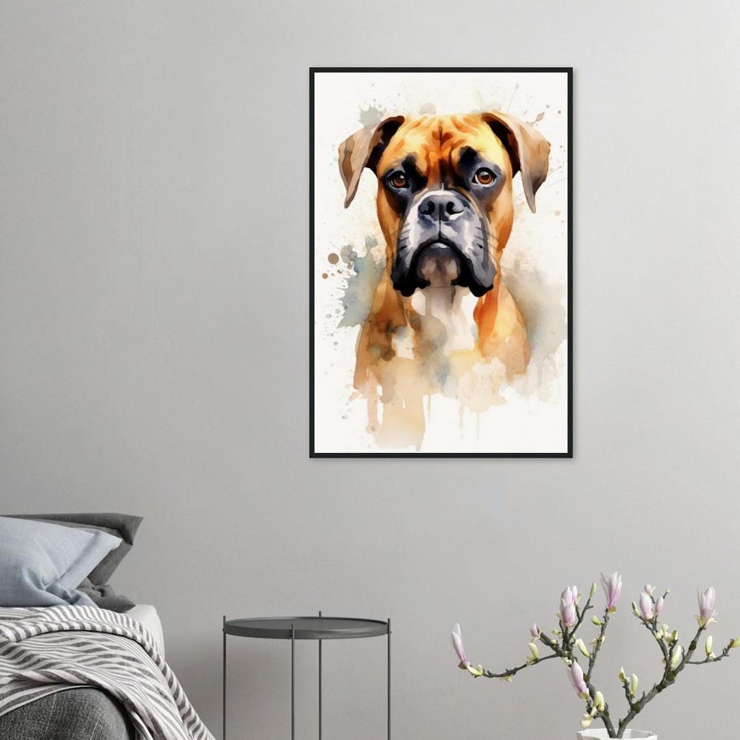 Boxer Watercolor Art Print | Boxer Canvas / Acrylic / Aluminum / Poster ...