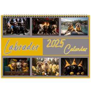 Labrador Calendar 2025 Labrador Wall Calendar Dog Wall Calendar 2025 12 ...