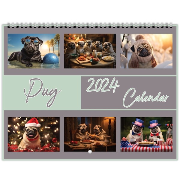 Pug Calendar - Etsy