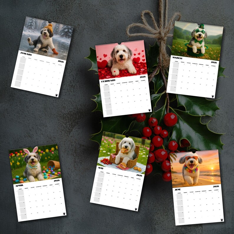 Sheepadoodle Wall Calendar 2026: Extra-large 11x16.5" Sheepadoodle ...
