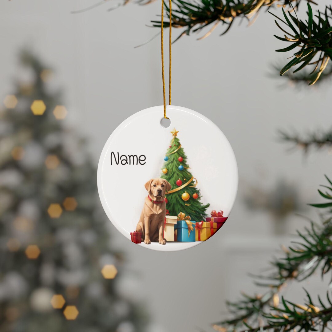 Personalized Labrador Christmas Tree Ornament | Custom Labrador Xmas ...