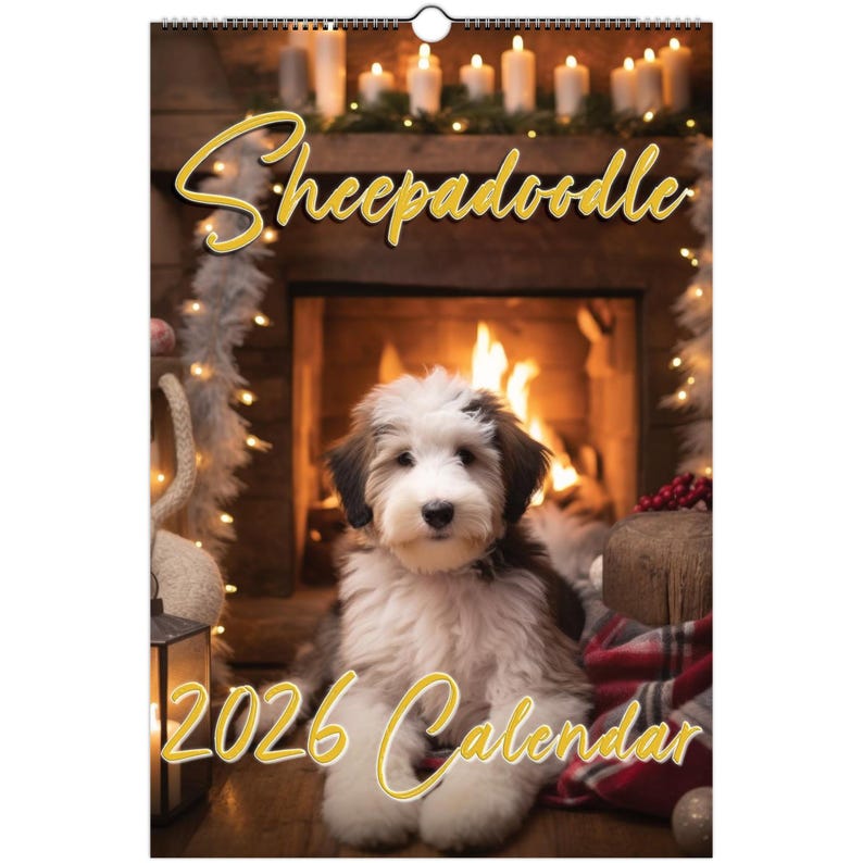 Sheepadoodle Wall Calendar 2026: Extra-large 11x16.5" Sheepadoodle ...